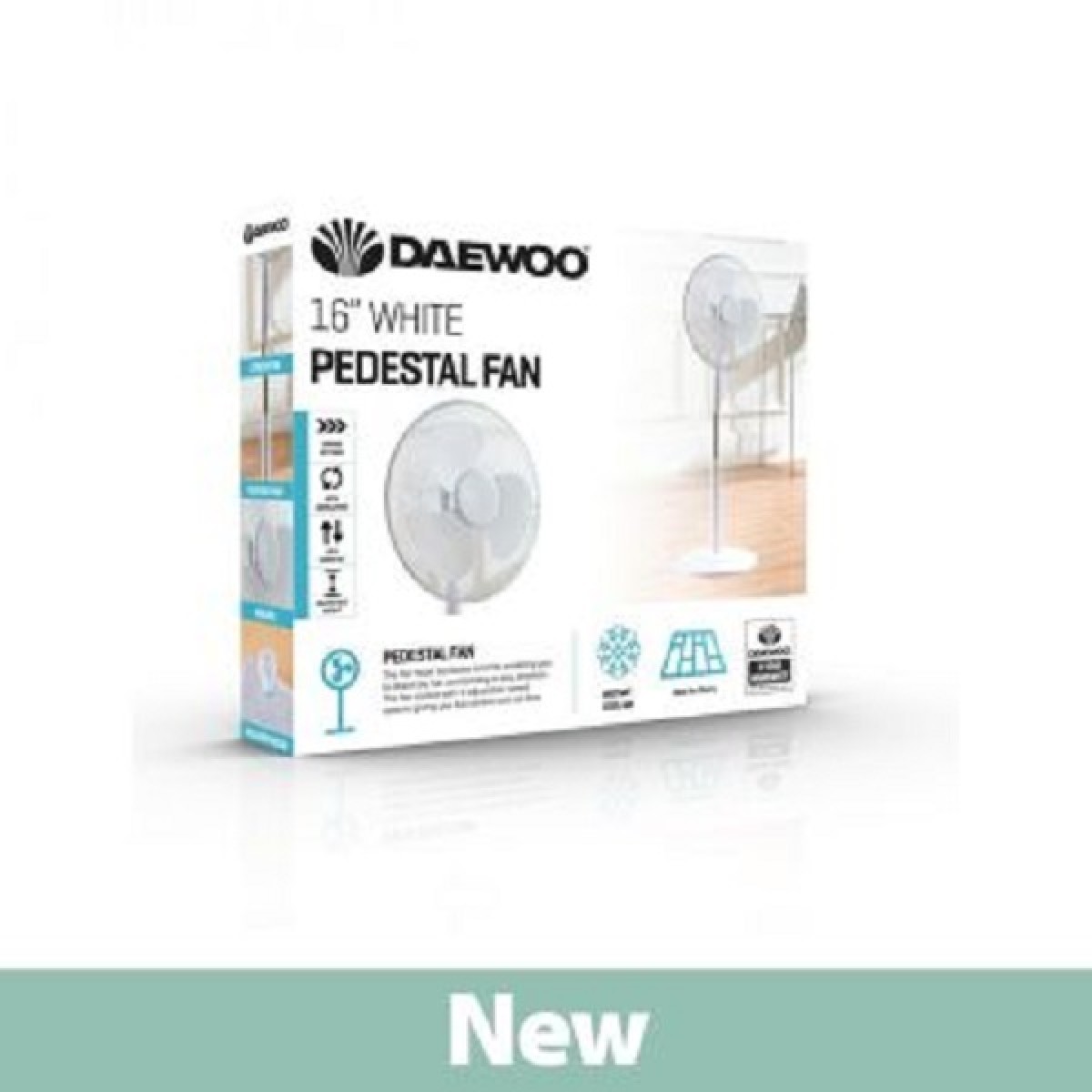 Fan Daewoo 16 Oscillating Pedestal Fan 1400-04