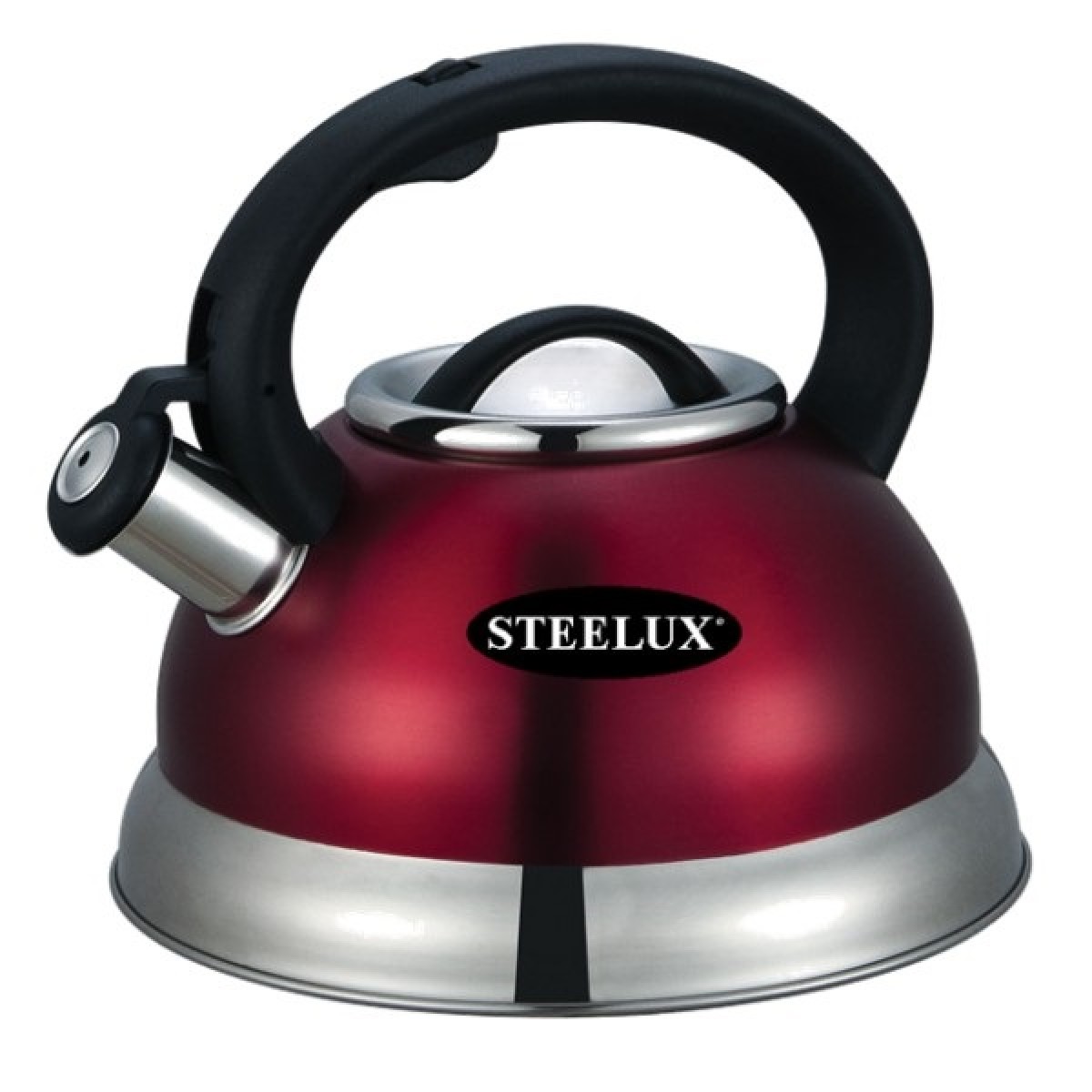 Steelex Red Whistling Kettle 2.7ltr St/9800r