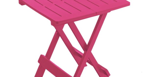 Adige Folding Table - Fuchsia Pink